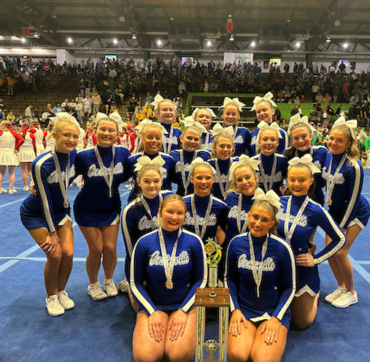 Centerville, Northeastern cheer squads 3rd in state - Western Wayne News